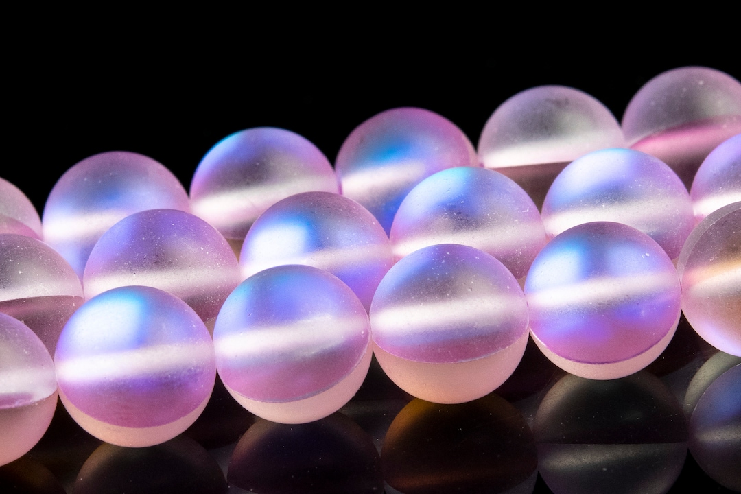 Matte Light Purple Mystic Aura Quartz Beads Round Loose Beads 6MM 8MM ...