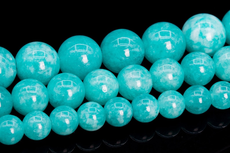 Quartz Beads Amazonite Green Color Grade AAA Gemstone Round Loose Beads ...