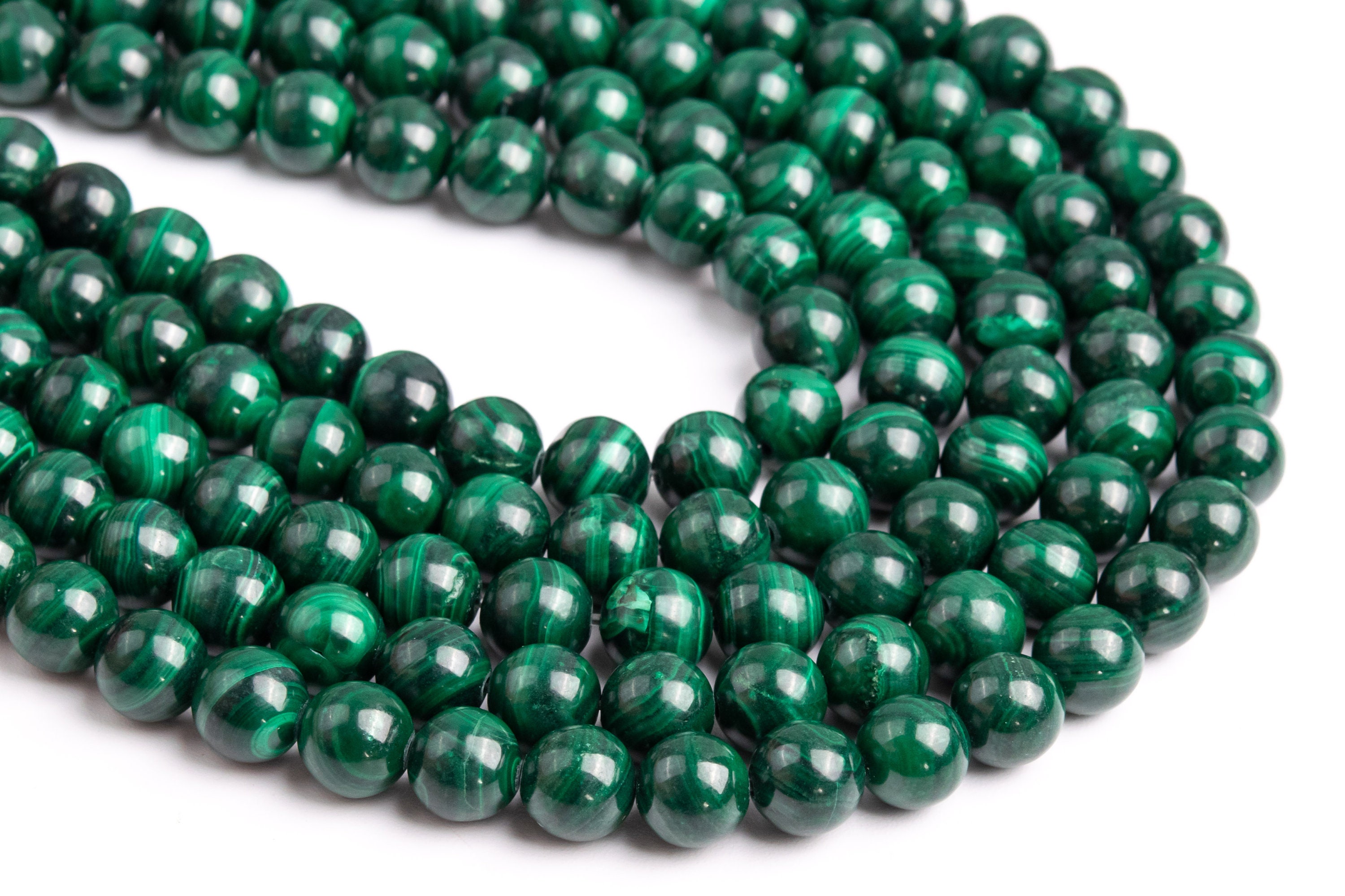Deep Green Malachite Beads Genuine Natural Grade AA Gemstone - Etsy