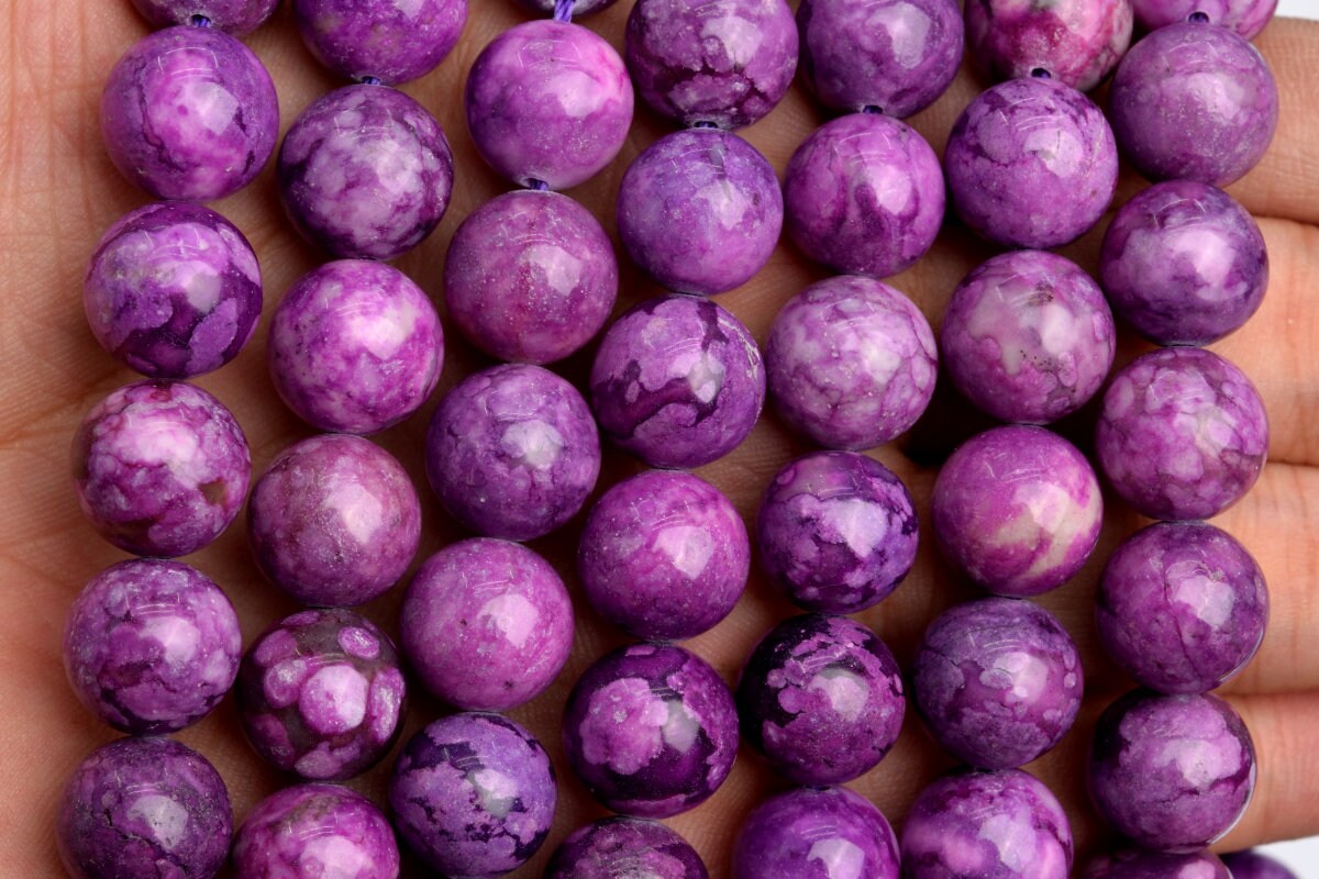 Purple Jasper Beads Sugilite Purple Color Grade AAA Natural | Etsy