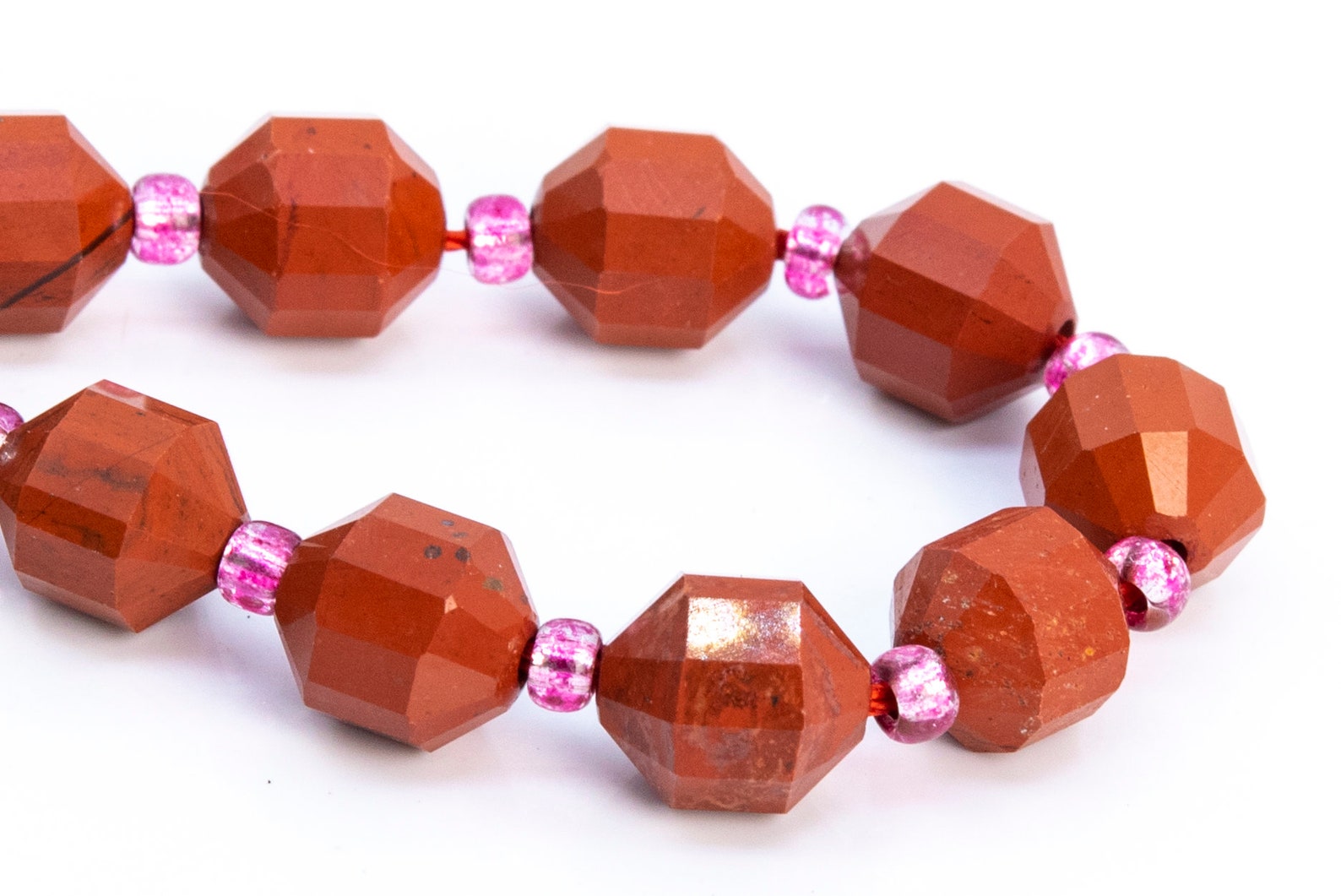 8x7mm Red Jasper Beads Faceted Bicone Barrel Drum Grade AA - Etsy