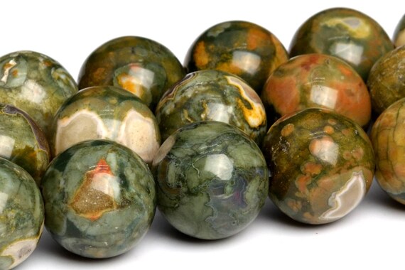 Rainforest Rhyolite Beads Africa Grade AAA Genuine Natural | Etsy