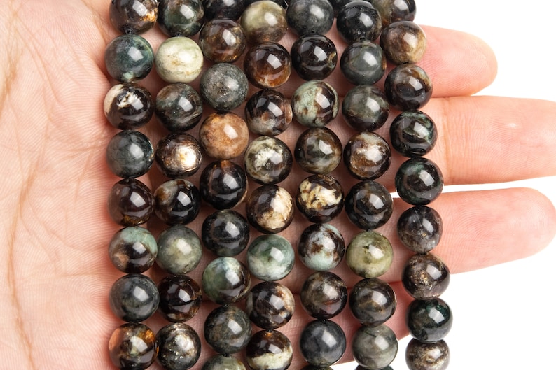 Golden Brown Black Phlogopite Beads Genuine Natural Grade AAA Gemstone Round Loose Beads 6MM 8MM ...