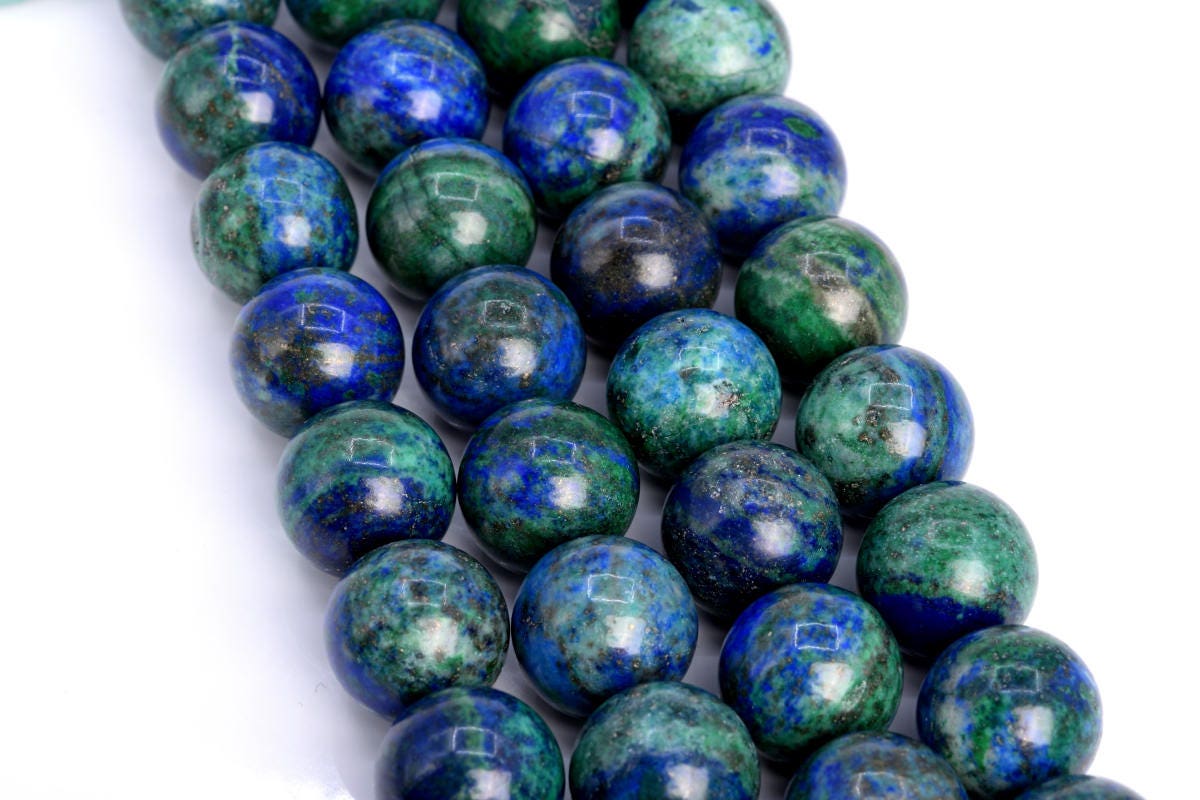 15-16MM Azurite Beads Grade AAA Natural Gemstone Full Strand | Etsy