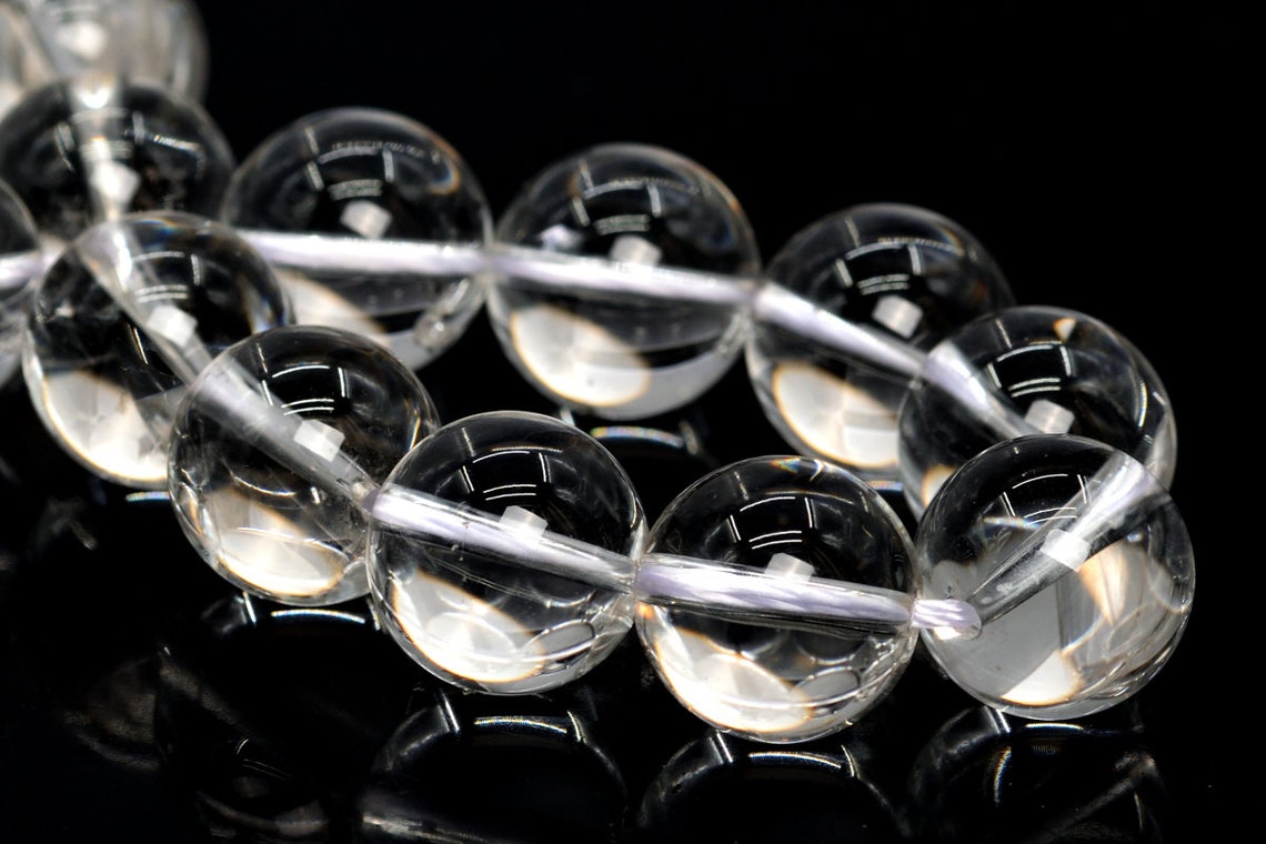 Crystal Clear Quartz Beads Brazil Grade AAA Genuine Natural - Etsy
