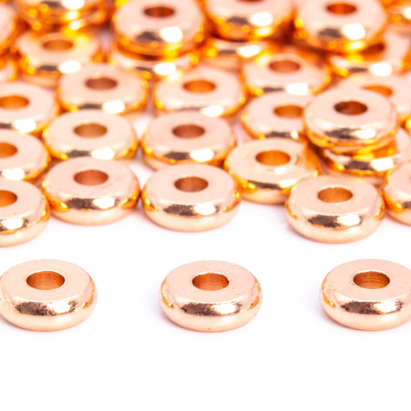 Rose Gold Spacer Beads - Etsy
