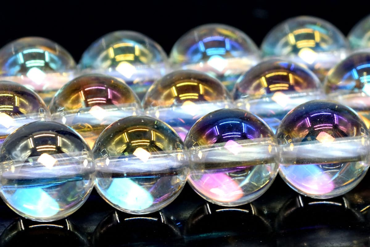 Rainbow Crystal Quartz Beads Natural Grade AAA Gemstone Round | Etsy