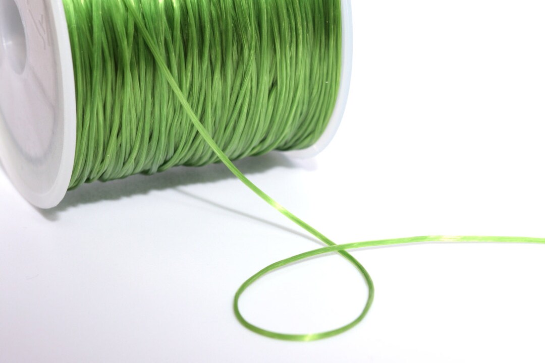 High Quality 0.8MM Grass Green Japanese Elastic Cord / Thread Crystal ...