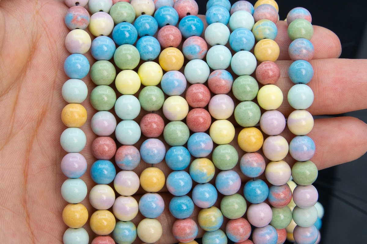 8MM Multicolor Stone Beads Grade AAA Natural Gemstone Round | Etsy
