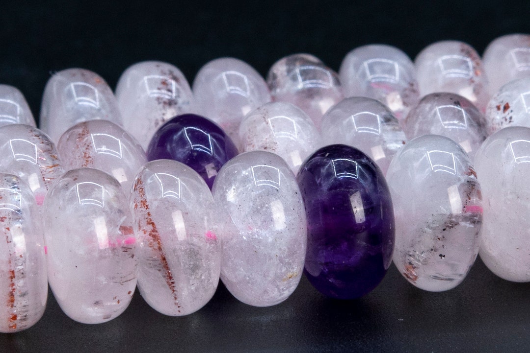 10x6mm Super Seven Beads Grade A+ Genuine Natural Gemstone Half Strand ...