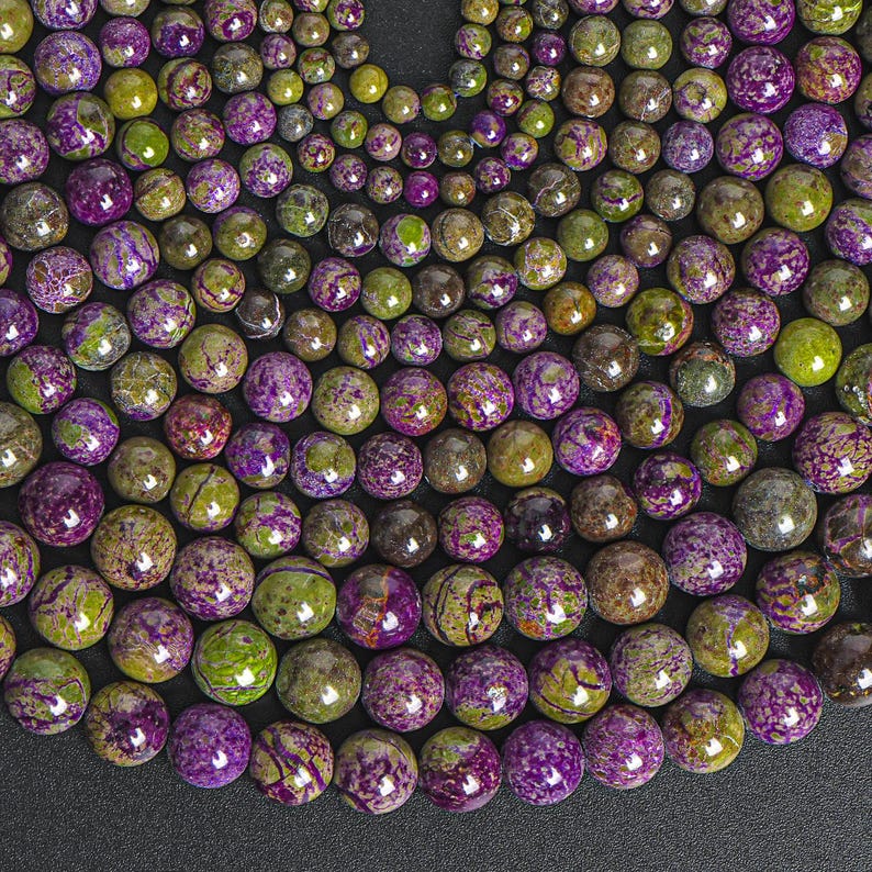 Purple Atlantisite Stichtite Beads Genuine Natural Grade AA Gemstone ...