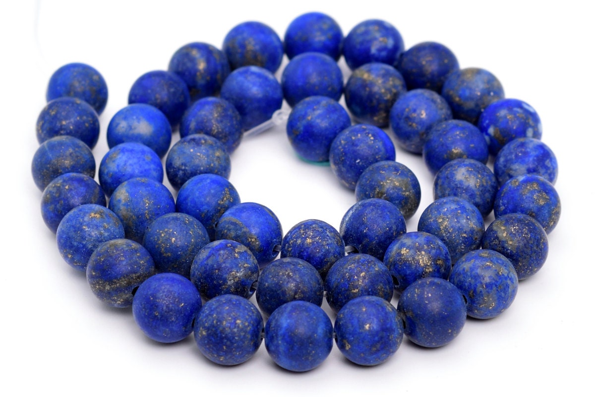 Matte Deep Blue Lapis Lazuli Beads Grade A Gemstone Round - Etsy