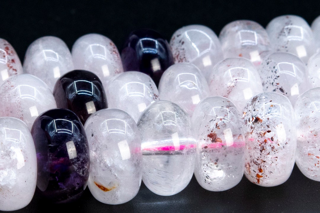 10x6mm Super Seven Beads Grade A Genuine Natural Gemstone Half Strand ...