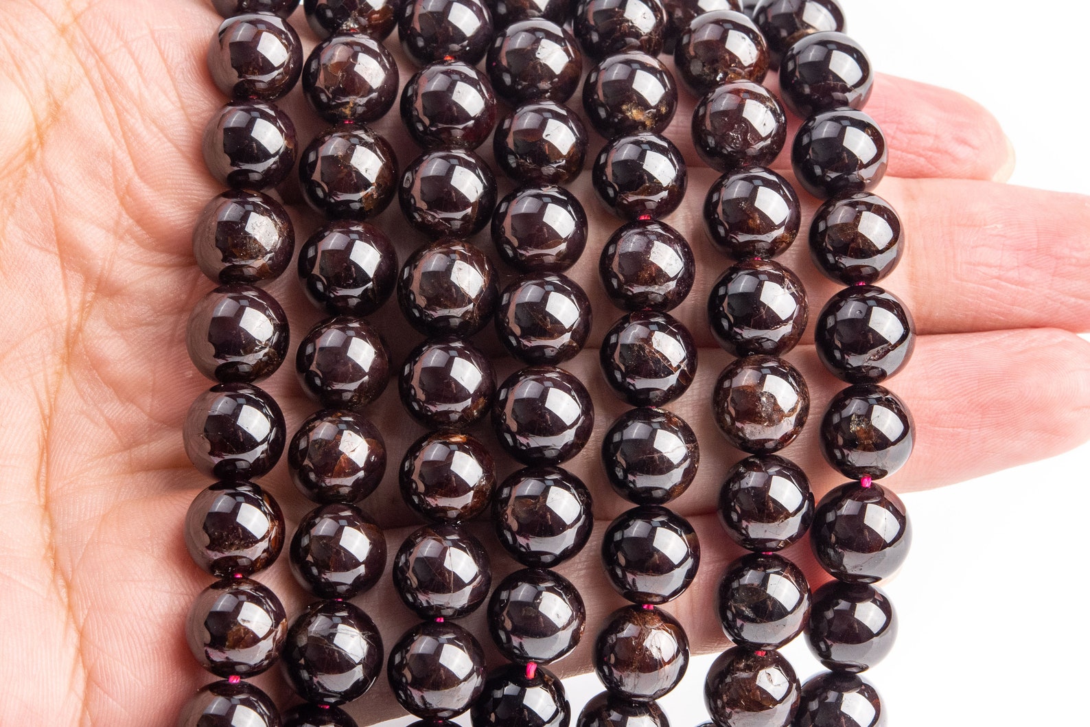 Wine Red Garnet Beads Grade AA Genuine Natural Gemstone Round - Etsy