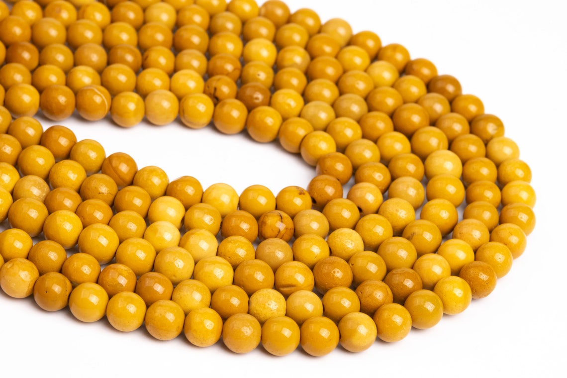 Yellow Mookaite Beads Grade AAA Genuine Natural Gemstone Round | Etsy