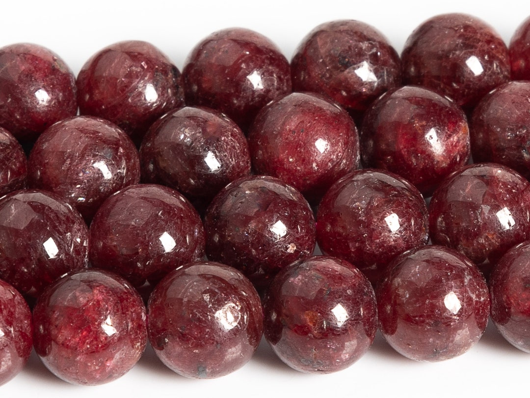 Red Ruby Beads Genuine Natural Grade AAA Gemstone Round Loose Beads 8MM ...