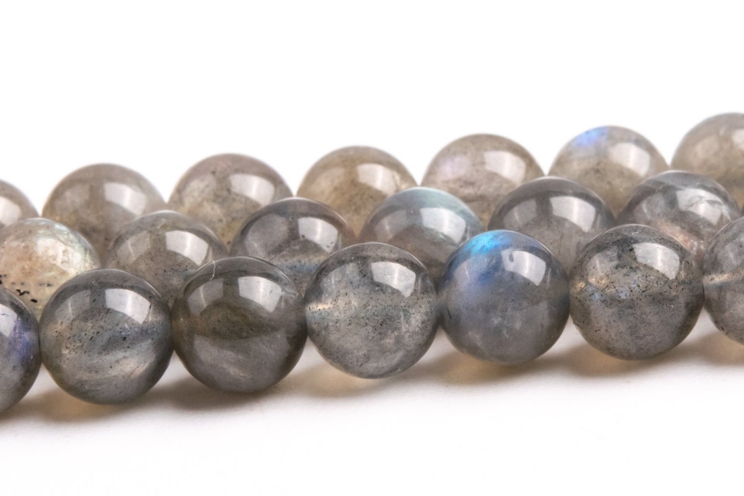 6-7MM Gray Labradorite Beads Grade AA Genuine Natural Gemstone Round ...