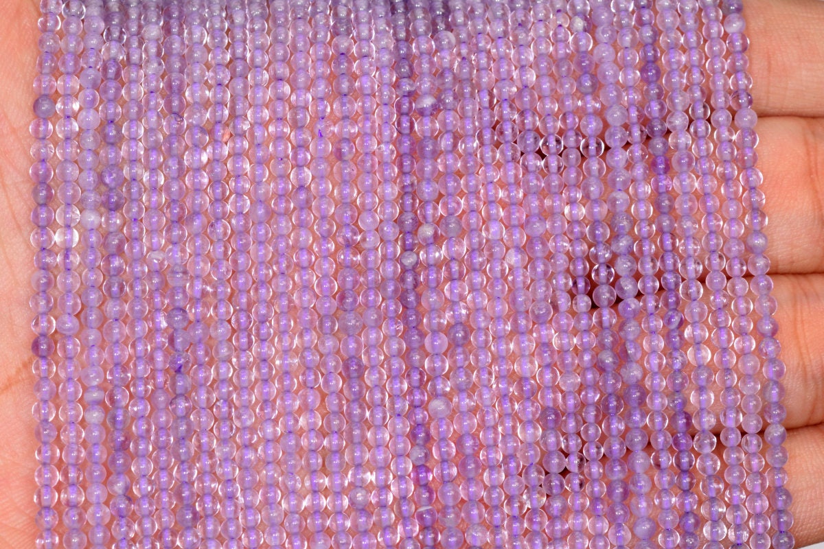 2MM Amethyst Beads Grade AAA Natural Gemstone Full Strand - Etsy