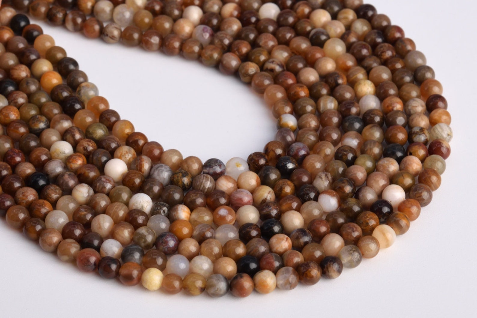 4MM Petrified Wood Jasper Beads Grade AAA Genuine Natural - Etsy