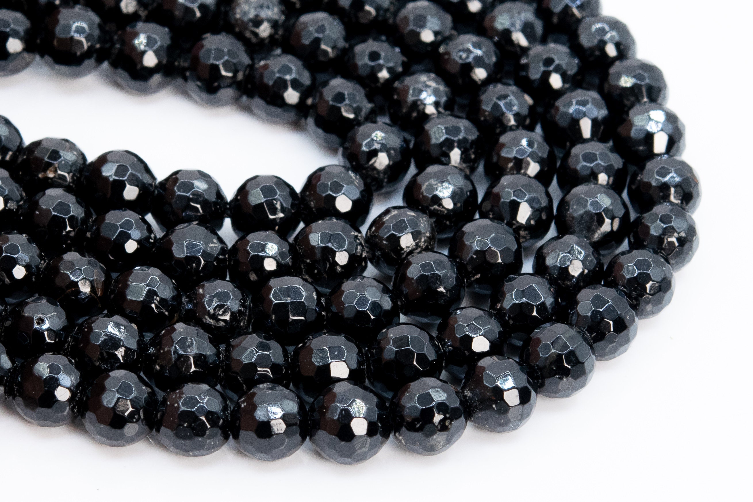 Black Tourmaline Beads Brazil Grade AAA Genuine Natural | Etsy