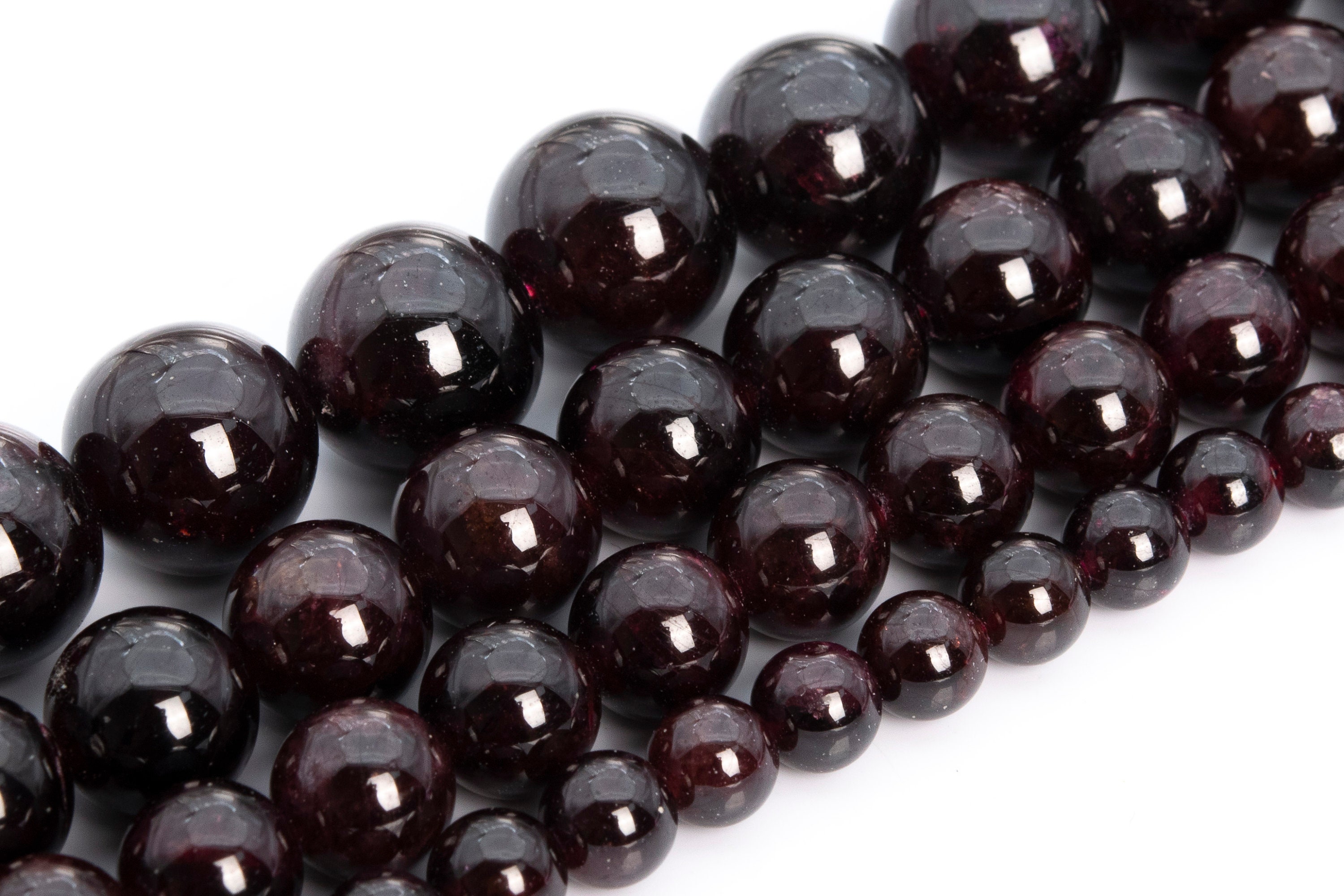 Wine Red Garnet Beads Grade AA Genuine Natural Gemstone Round - Etsy