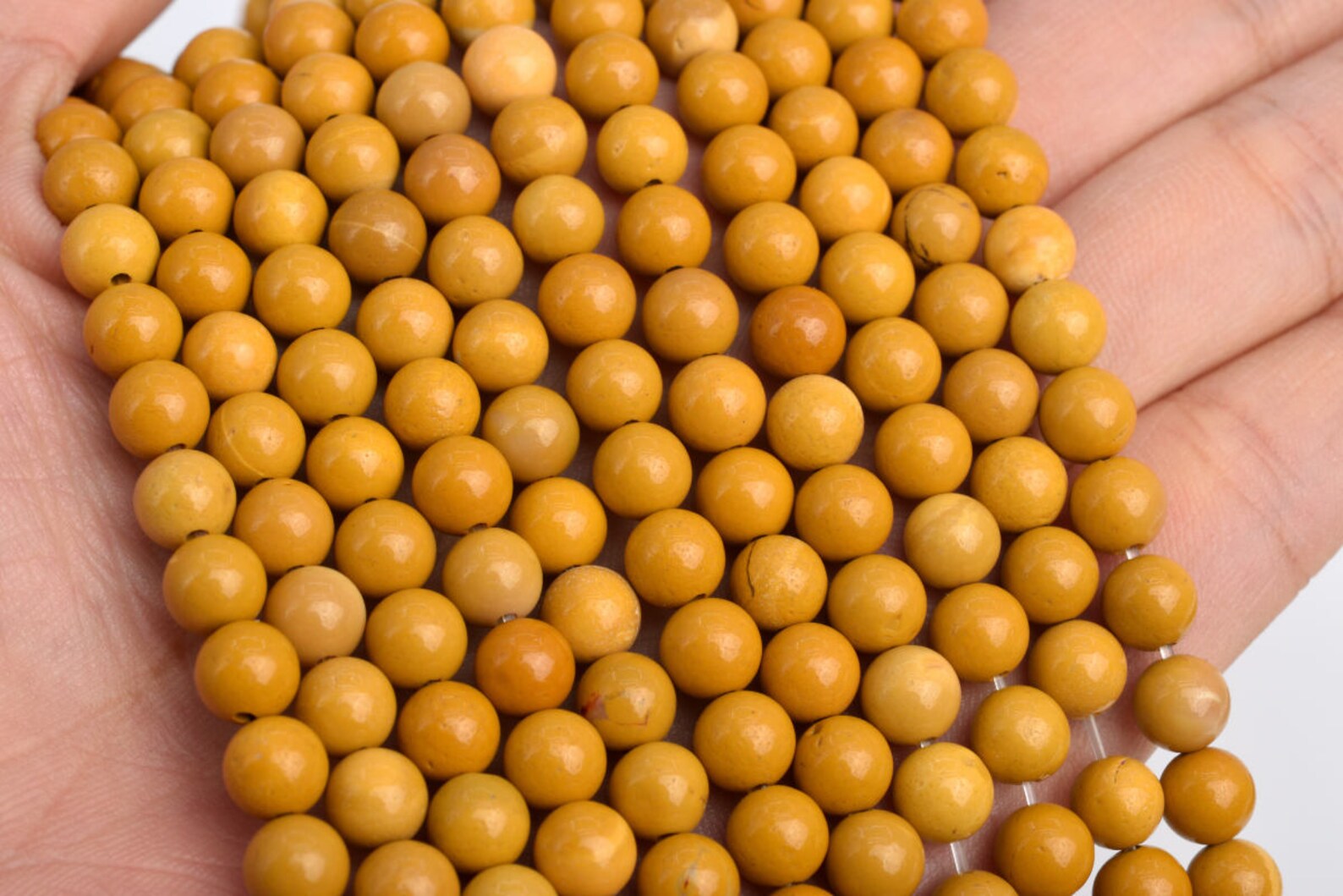 Yellow Mookaite Beads Grade AAA Genuine Natural Gemstone Round | Etsy