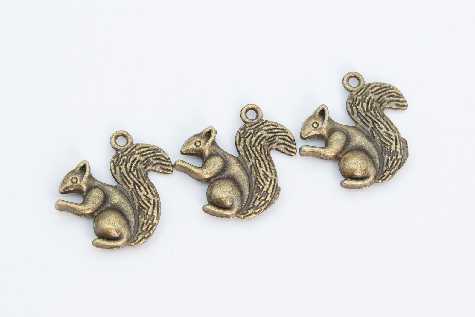 22x18mm Squirrel Charm Double Side Antique Bronze Tone Zinc Alloy Metal ...