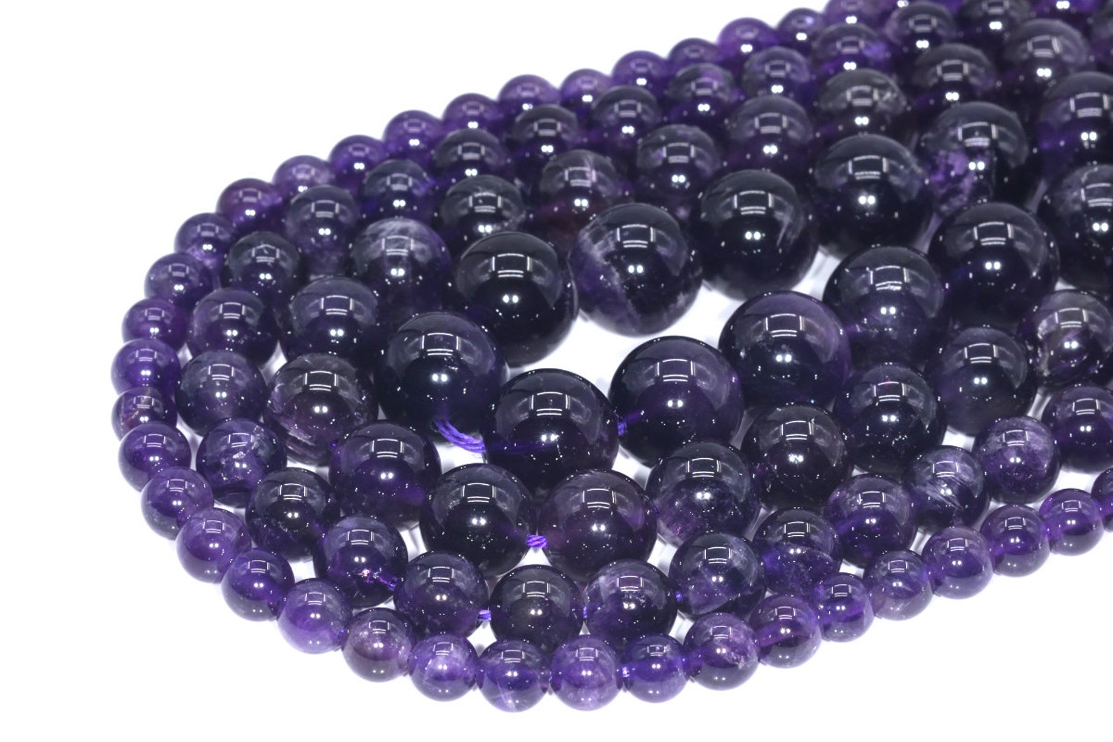 Deep Purple Amethyst Beads Brazil Grade AAA Genuine Natural Gemstone ...