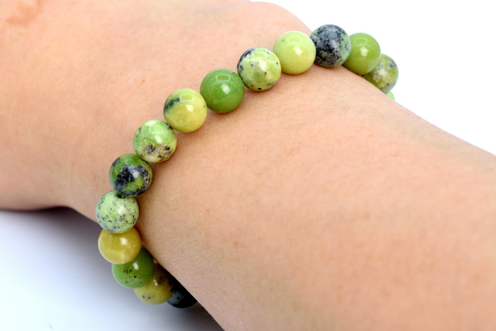 8MM Chrysoprase / Australian Jade Beads Bracelet Grade A Genuine ...