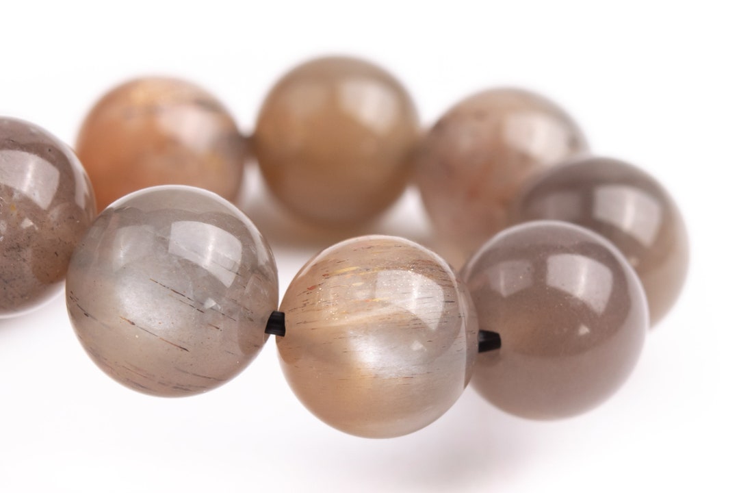 ONLY ONE 9MM Aventurescence Sunstone Hematite Inclusions Light Gray ...