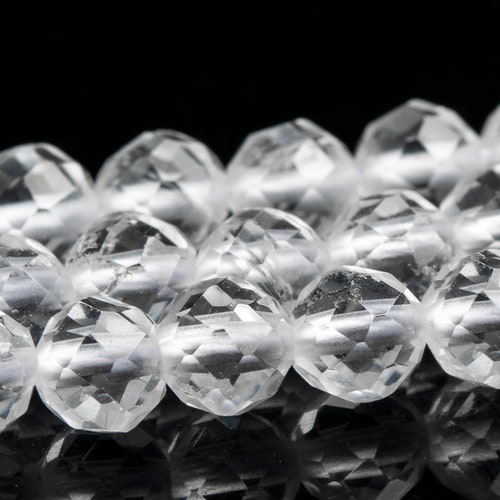 Real Genuine Super Clear AAA Natural Rock Crystal Quartz Round - Etsy