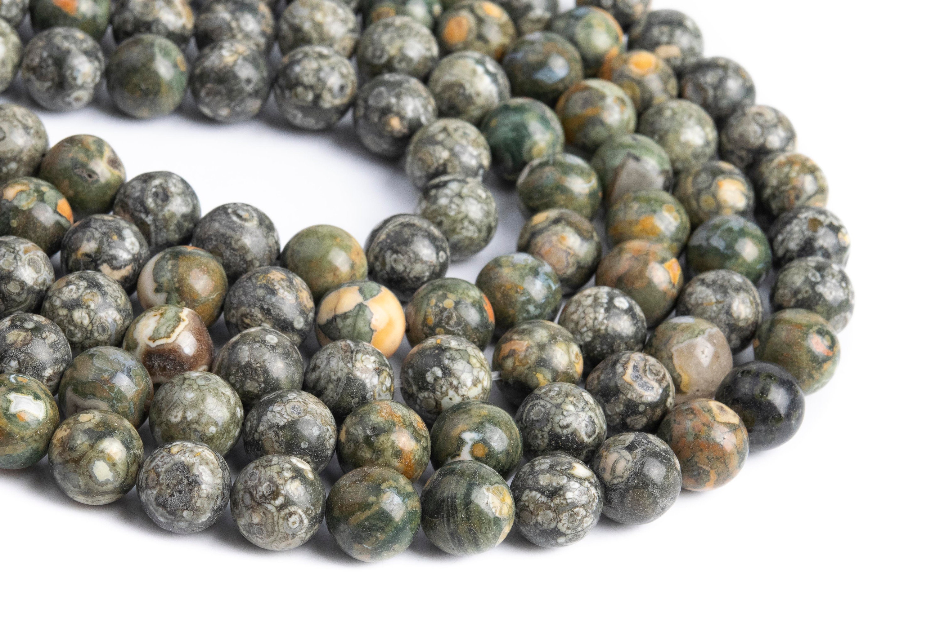 Rainforest Rhyolite Beads Africa Grade AAA Genuine Natural Gemstone ...