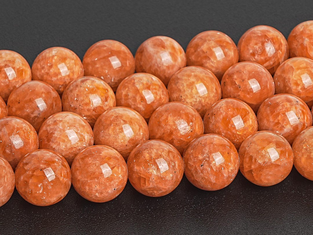 Orange Calcite Beads Genuine Natural Grade AA Gemstone Round Loose ...
