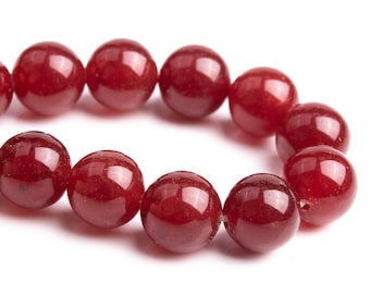 Maroon-jade Smooth Round 6mm 8mm 10mm 12mm-full Strand 15.5 - Etsy