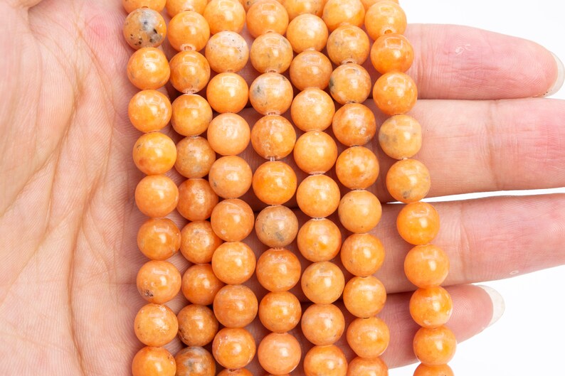 Orange Calcite Beads Genuine Natural Grade AA Gemstone Round - Etsy