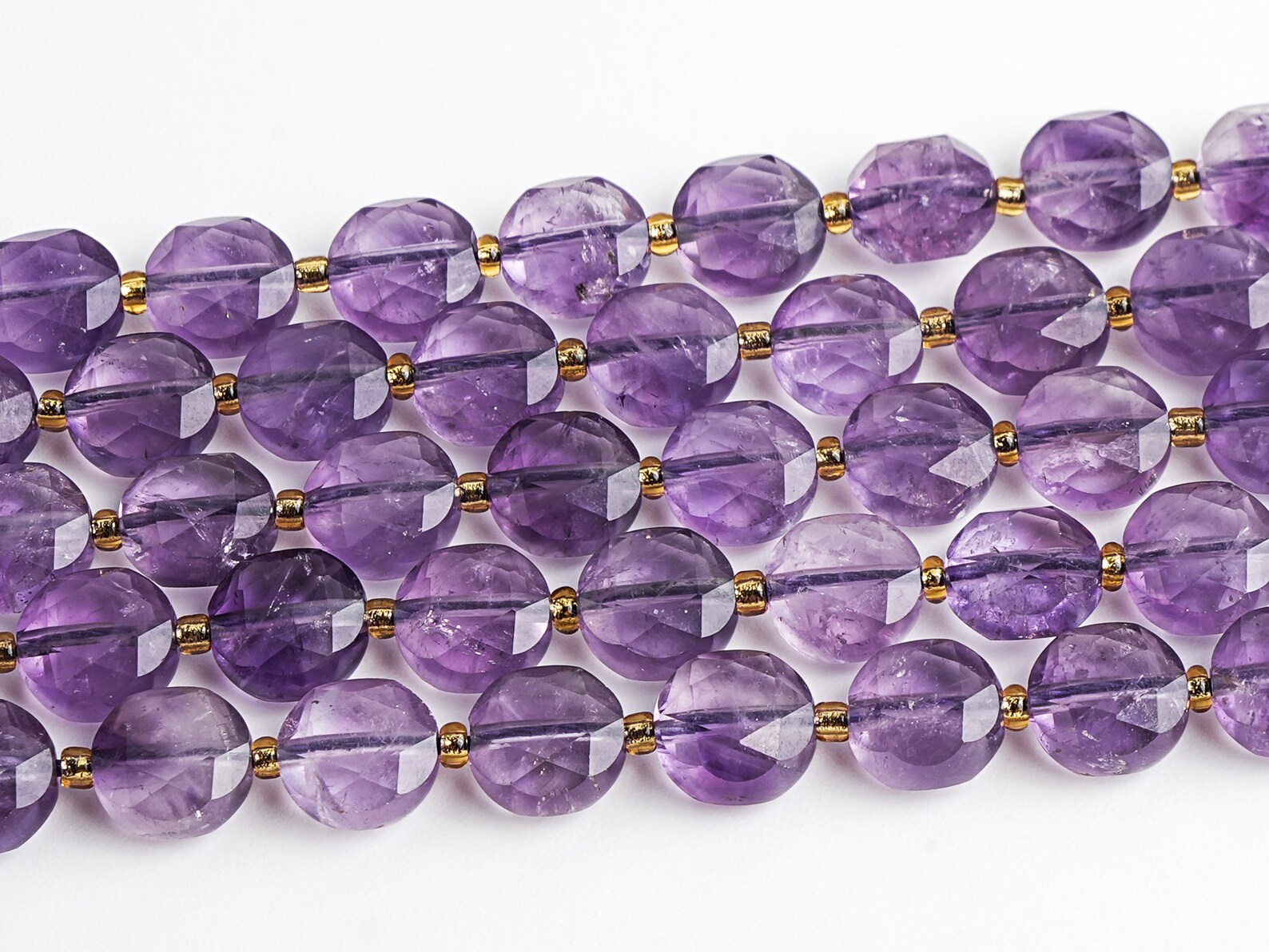 8MM Purple Amethyst Beads Grade AA Genuine Natural Gemstone Faceted ...
