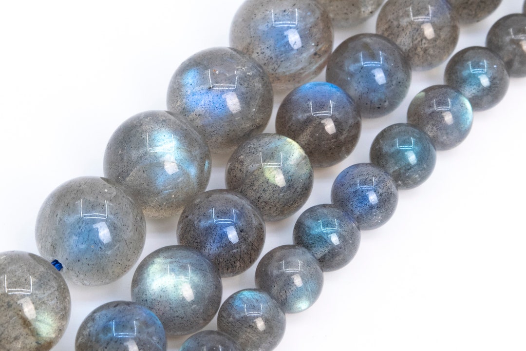 Translucent Gray Labradorite Beads Genuine Natural Grade AAA Gemstone ...