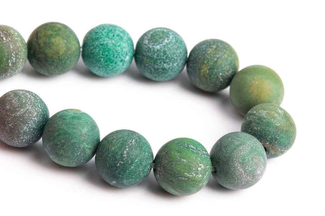 8MM Matte Verdite Beads Grade AAA Genuine Natural Gemstone Half Strand ...