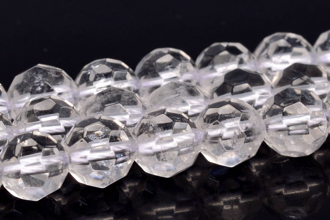 Crystal Clear Quartz Beads Grade AAA Genuine Natural Gemstone Micro ...