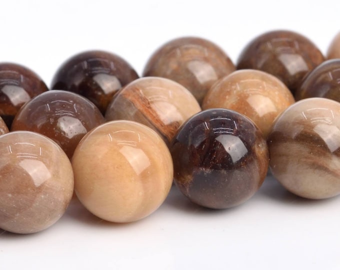 8MM Brown Petrified Wood Jasper Beads AAA Genuine Natural - Etsy