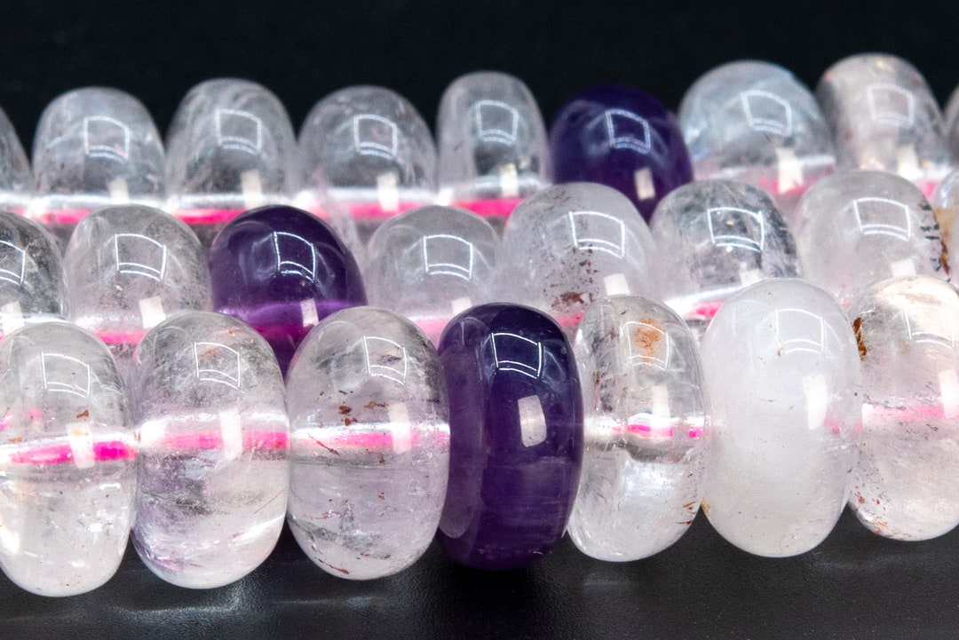 10x6mm Super Seven Beads Grade A Genuine Natural Gemstone Half Strand ...