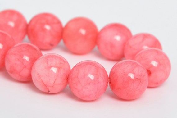 8MM Rose Pink Jade Beads Grade AAA Natural Gemstone Half | Etsy