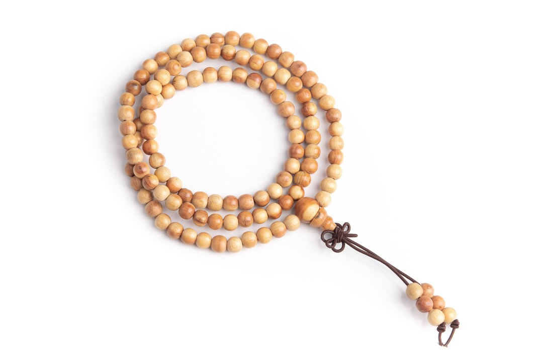 6MM Fragrant Cedar Wood 108 Wood Beads Natural Wood Round Beads 26.5 ...