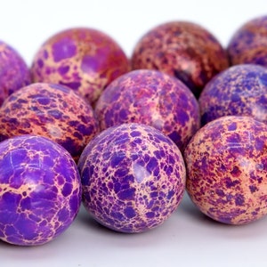 10MM Violet Imperial Jasper Beads Grade AAA Natural Gemstone Full ...