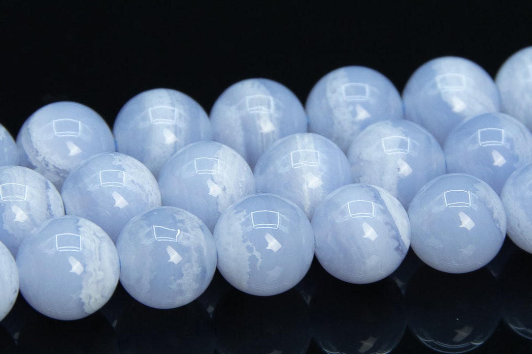 5MM Blue Lace Agate Beads Brazil Grade AA Genuine Natural Gemstone ...