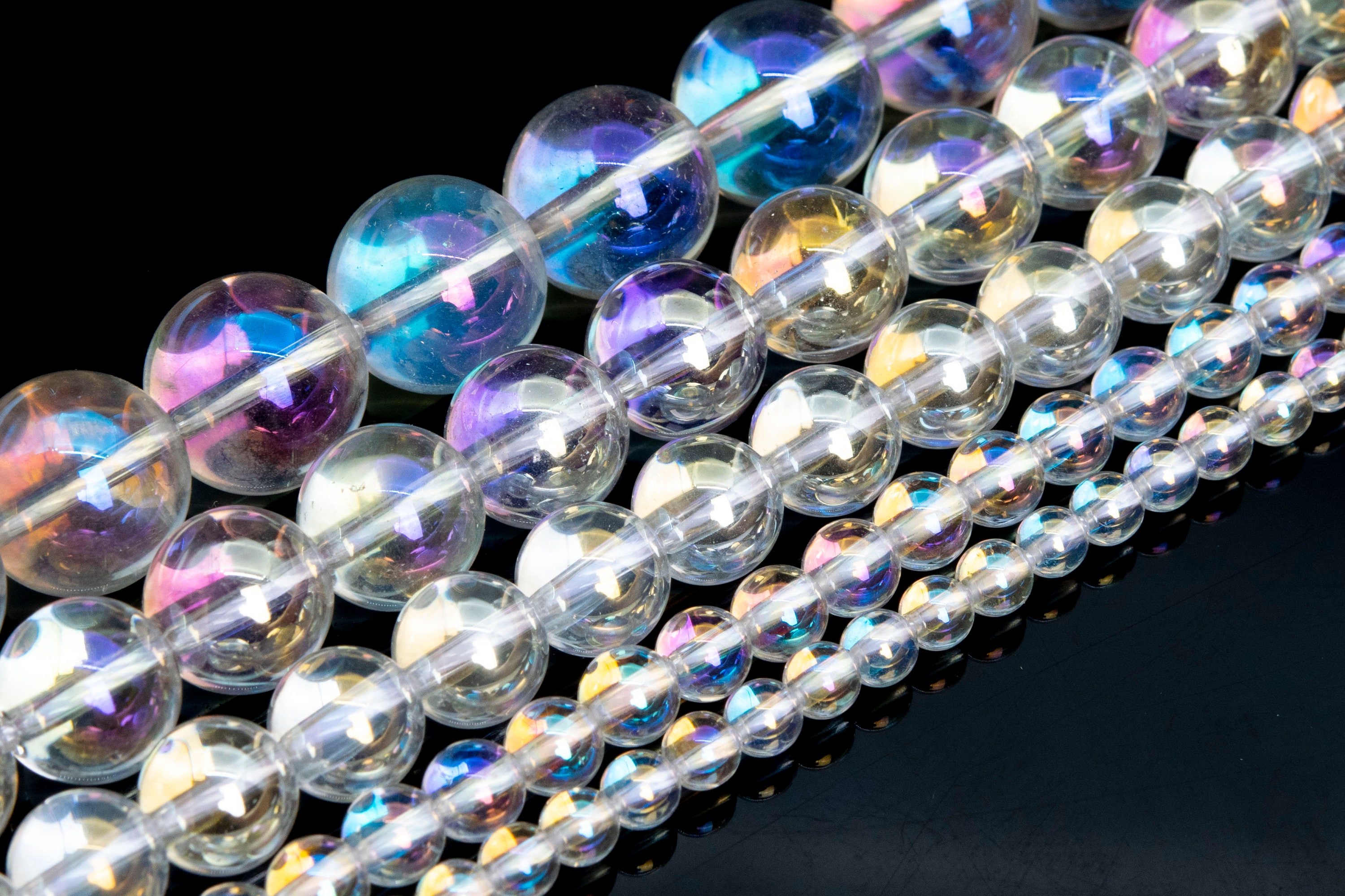 Rainbow Crystal Quartz Beads Natural Grade AAA Gemstone Round | Etsy