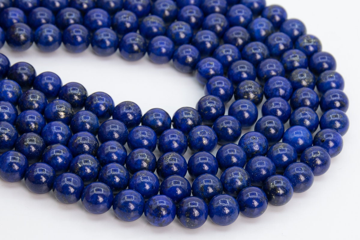 8MM Deep Blue Lapis Lazuli Beads Grade AA Gemstone Round Loose - Etsy