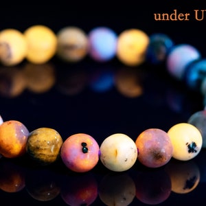 Rare 5-6MM Afghanistan Hackmanite UV Reactive Fluorescent Beads Genuine ...