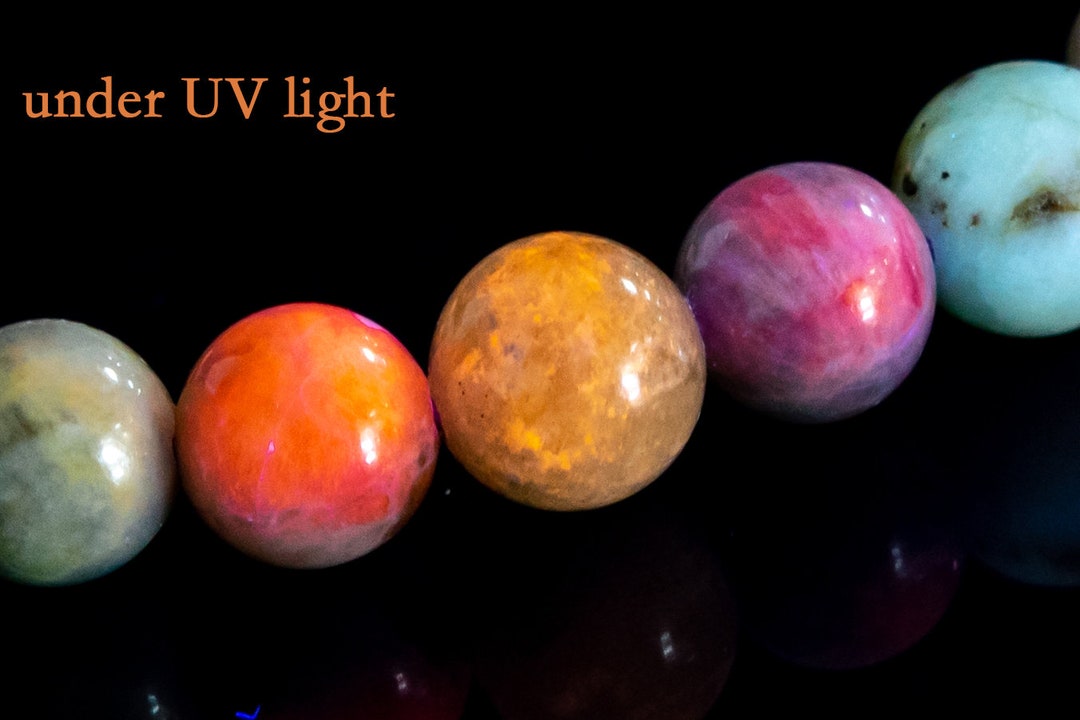 Rare 7-8MM Afghanistan Hackmanite Bracelet UV Reactive Fluorescent ...