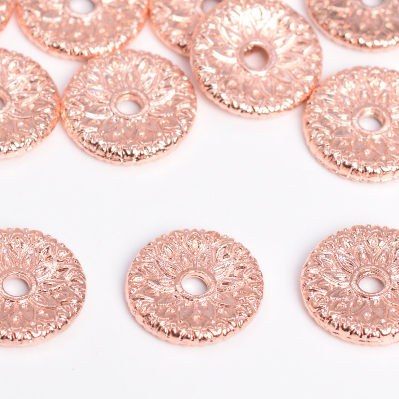 Rose Gold Spacer Beads - Etsy